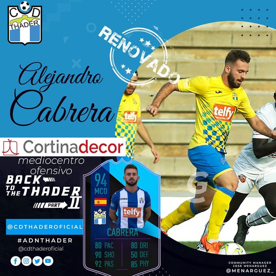 El CD Thader hace oficial una nueva renovación en sus filas - Golsmedia